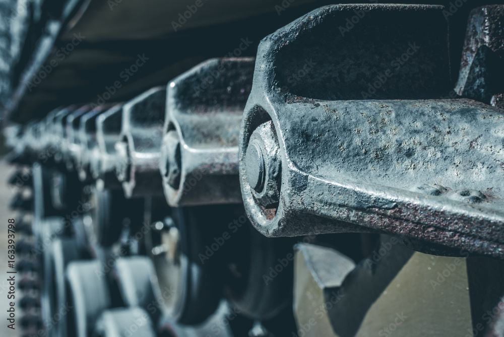 Abstract image of tank tracks. Tank tread tires. Steel textured tire ...