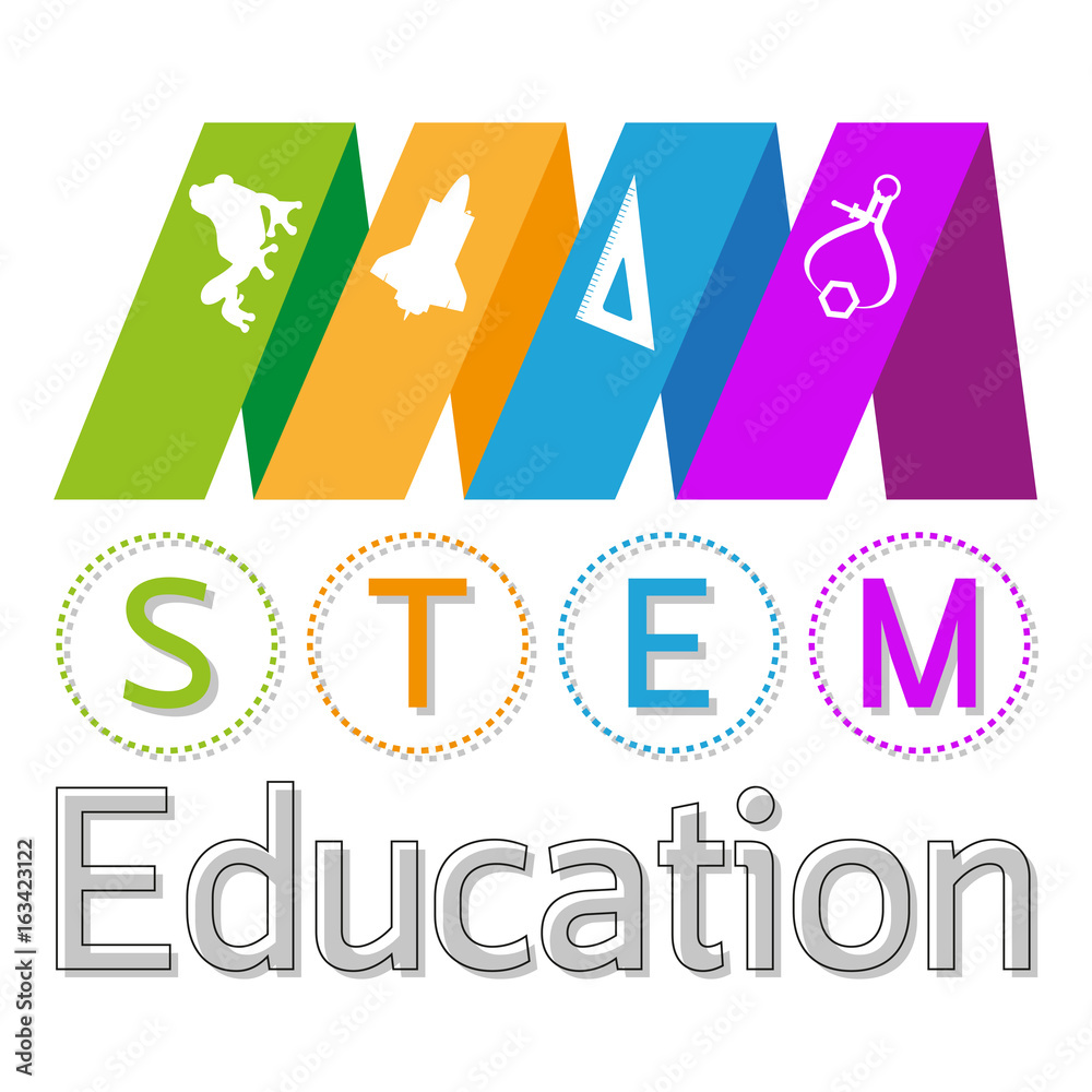 stem education logo Stock Vector | Adobe Stock