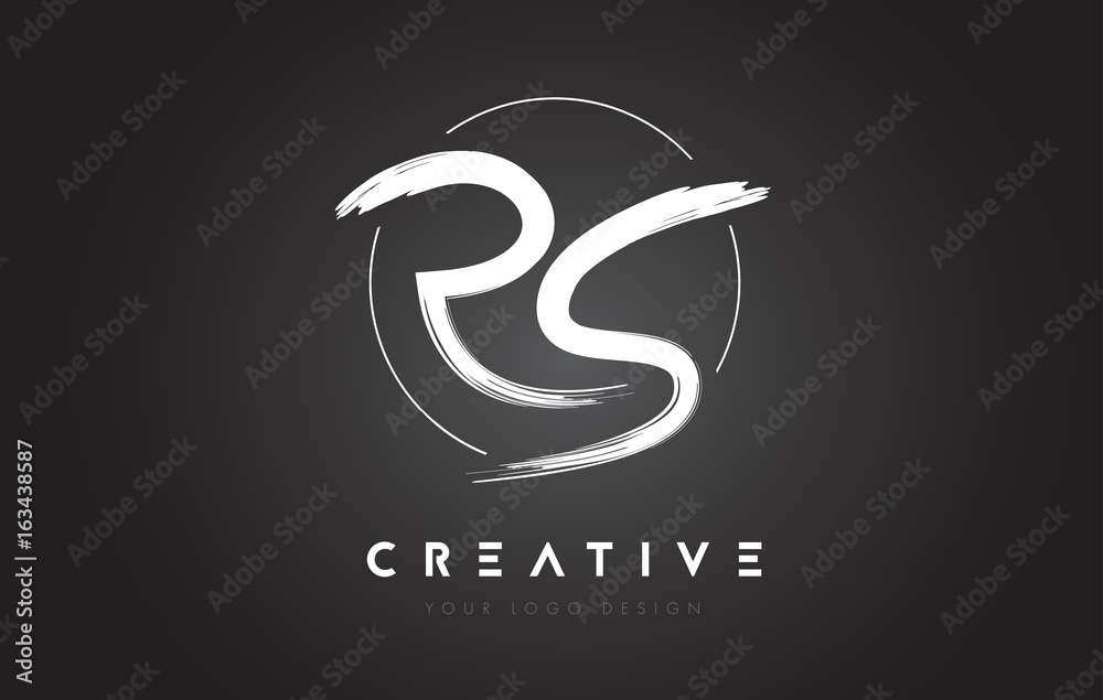RS Brush Letter Logo Design. Artistic Handwritten Letters Logo Concept ...