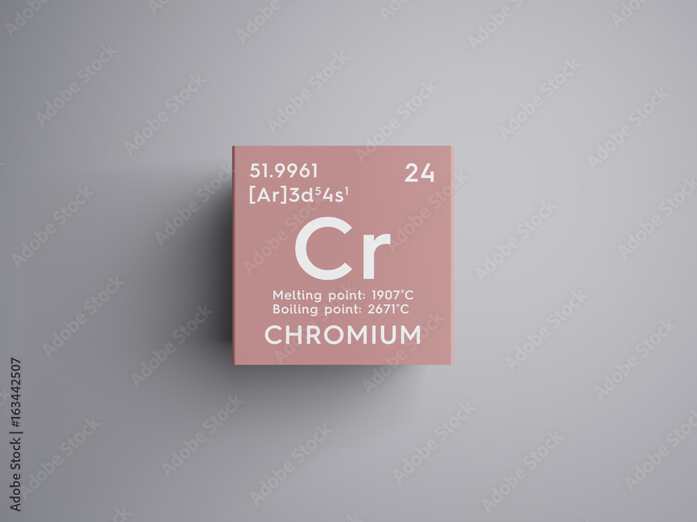Chromium. Transition metals. Chemical Element of Mendeleev's Periodic ...