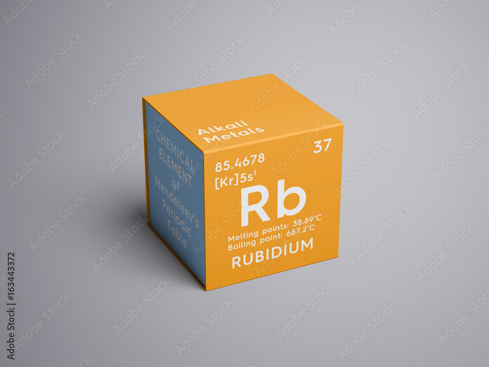 Rubidium. Alkali metals. Chemical Element of Mendeleev's Periodic Table ...