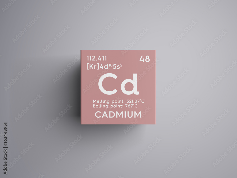 Cadmium. Transition metals. Chemical Element of Mendeleev's Periodic ...