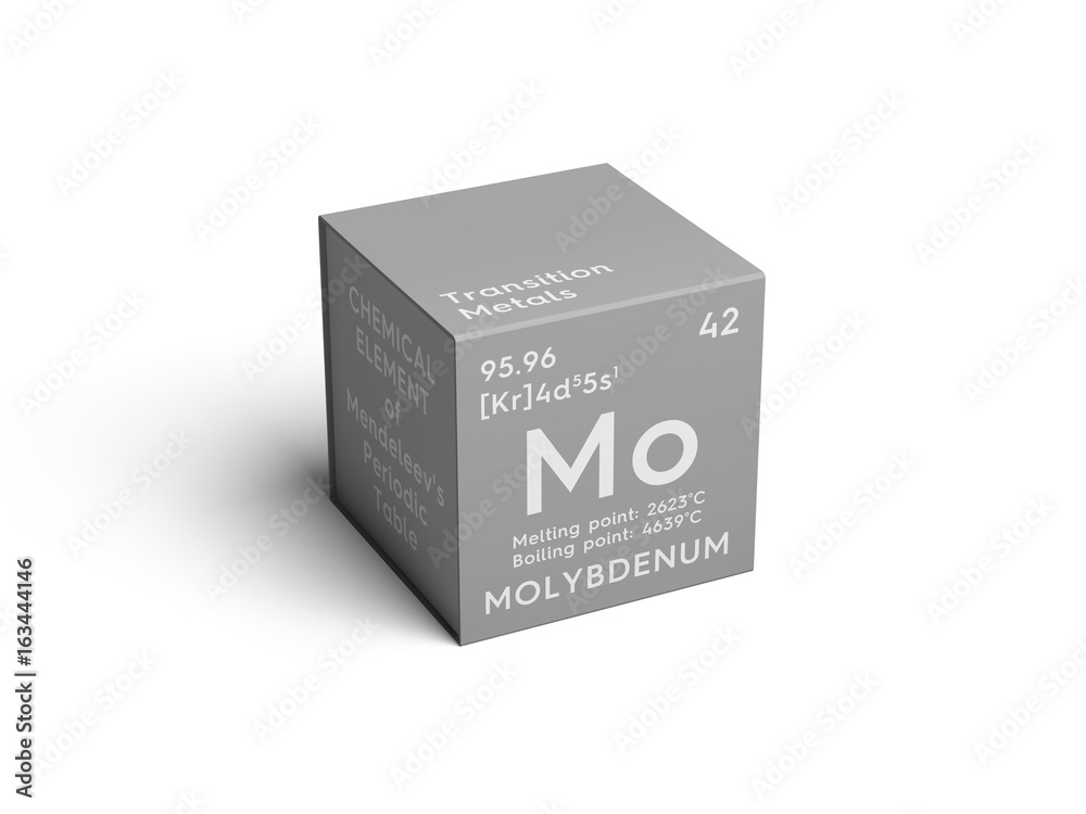 Molybdenum. Transition metals. Chemical Element of Mendeleev's Periodic ...