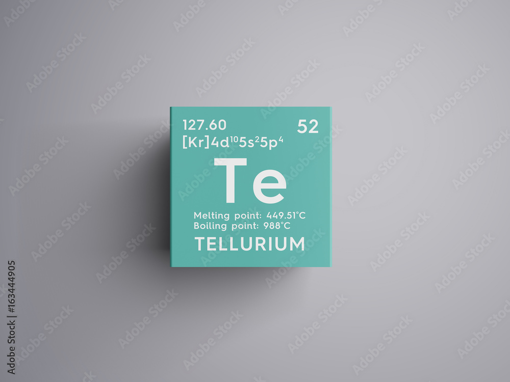 Tellurium Periodic Table Square STUDY GUIDE: 52 Tellurium | Periodic