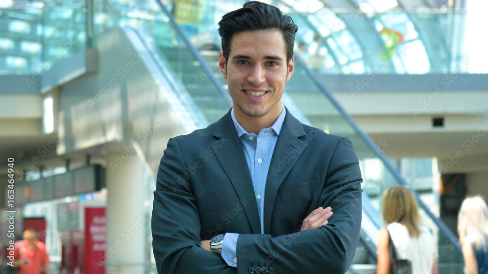 Handsome Businessman Smiling