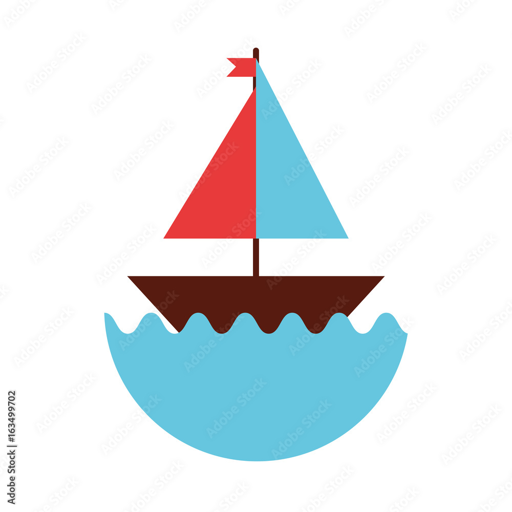 sail boat isolated icon vector illustration design Stock Vector | Adobe ...