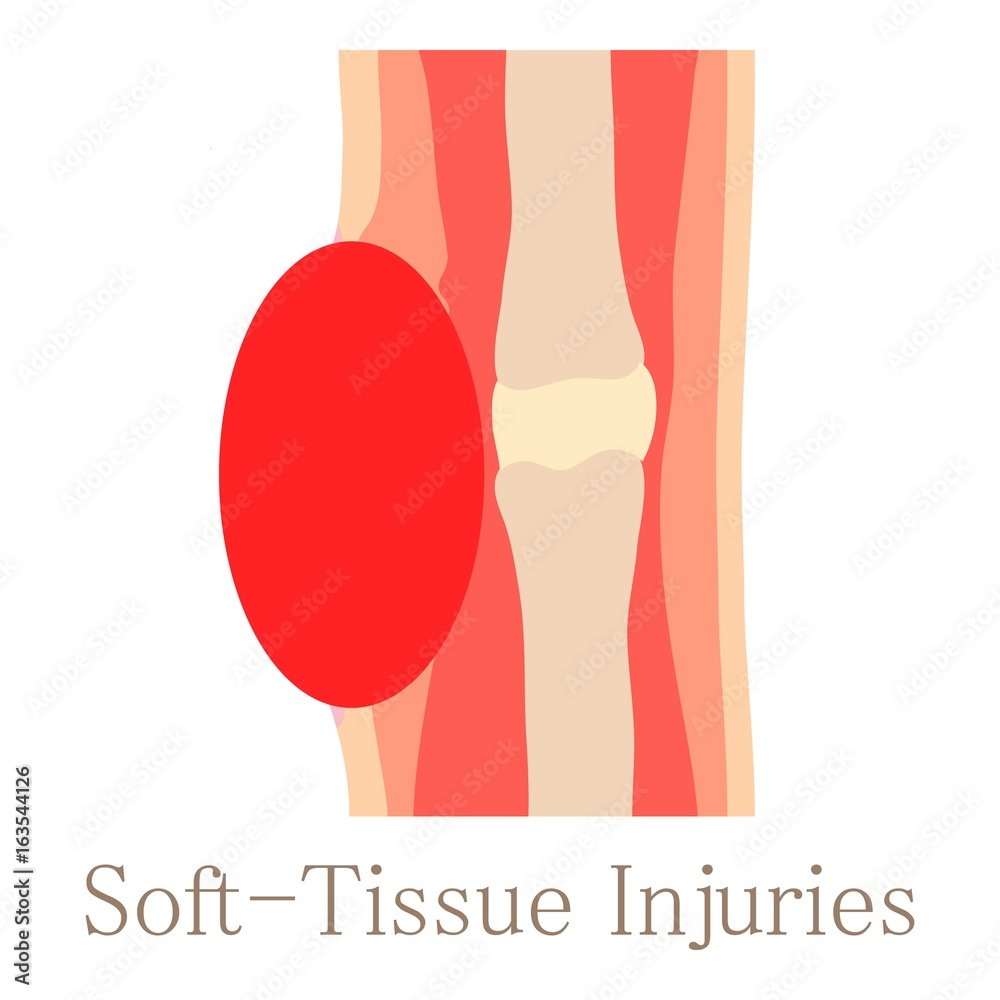 Soft tissue injury icon, cartoon style Stock Vector | Adobe Stock