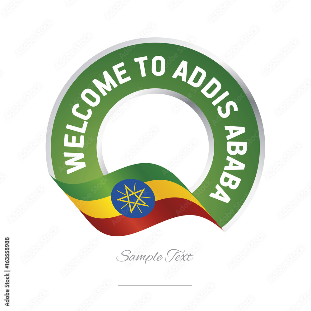 Welcome to Addis Ababa Ethiopia flag logo icon vector de Stock | Adobe ...