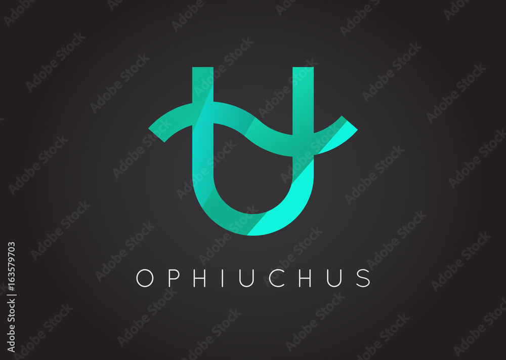 Ophiuchus Constellation. Detailed Stylish Zodiac Icon. Modern Style ...