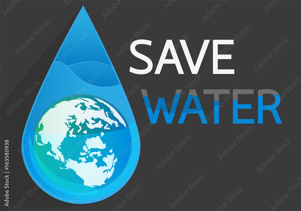 save water Stock Vector | Adobe Stock