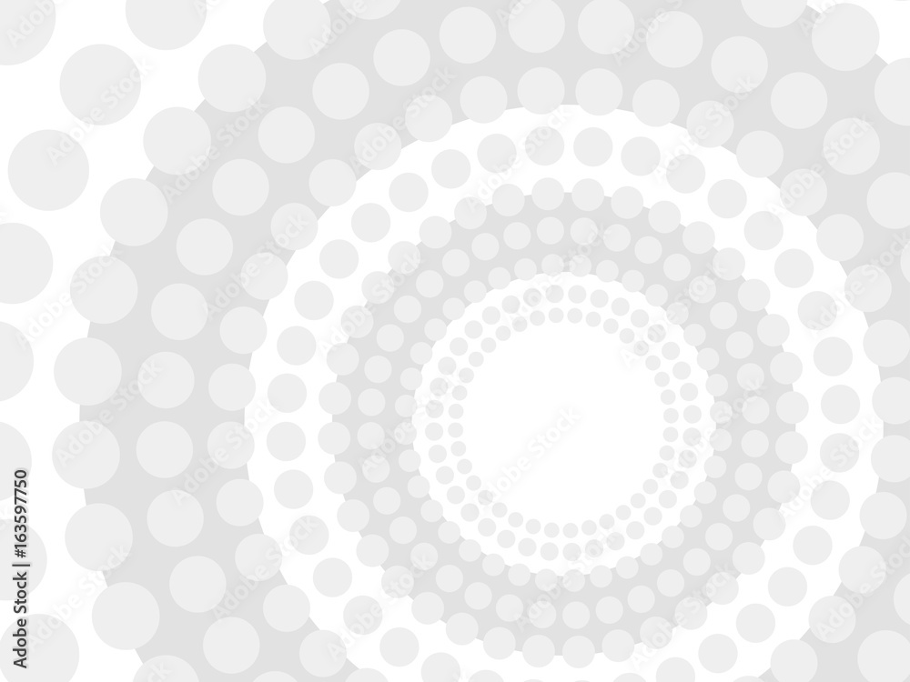 Abstract vector white background with grey circles pattern. Concentric round frame, grayscale ...