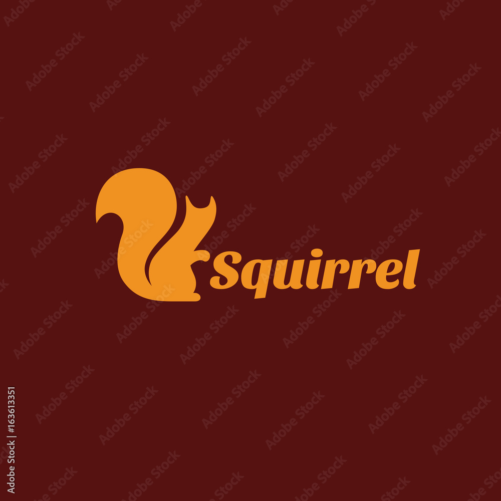 Squirrel logo Stock Vector | Adobe Stock