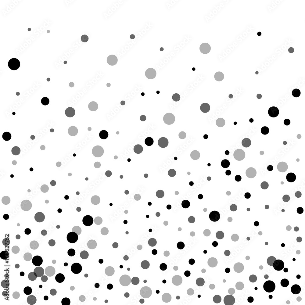 Random black dots. Bottom gradient with random black dots on white ...