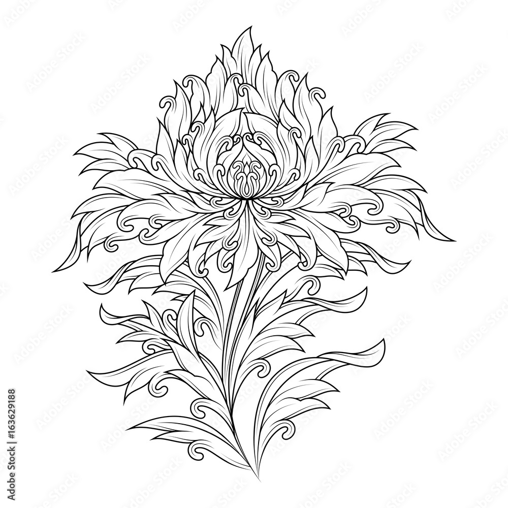 Tibetan Tattoo Flower