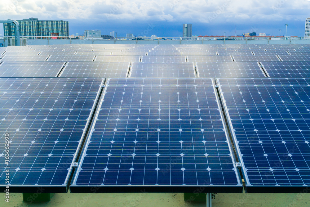 Solar Power panels for clean energy. Solar energy is radiant light from ...