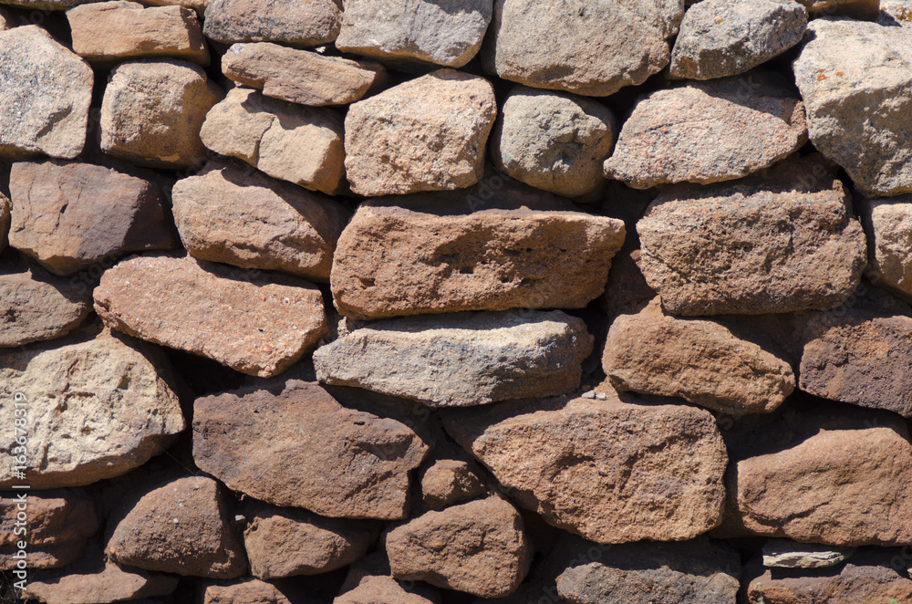 Stacked Rock Wall at Pecos National Historical Park Stock Photo | Adobe ...