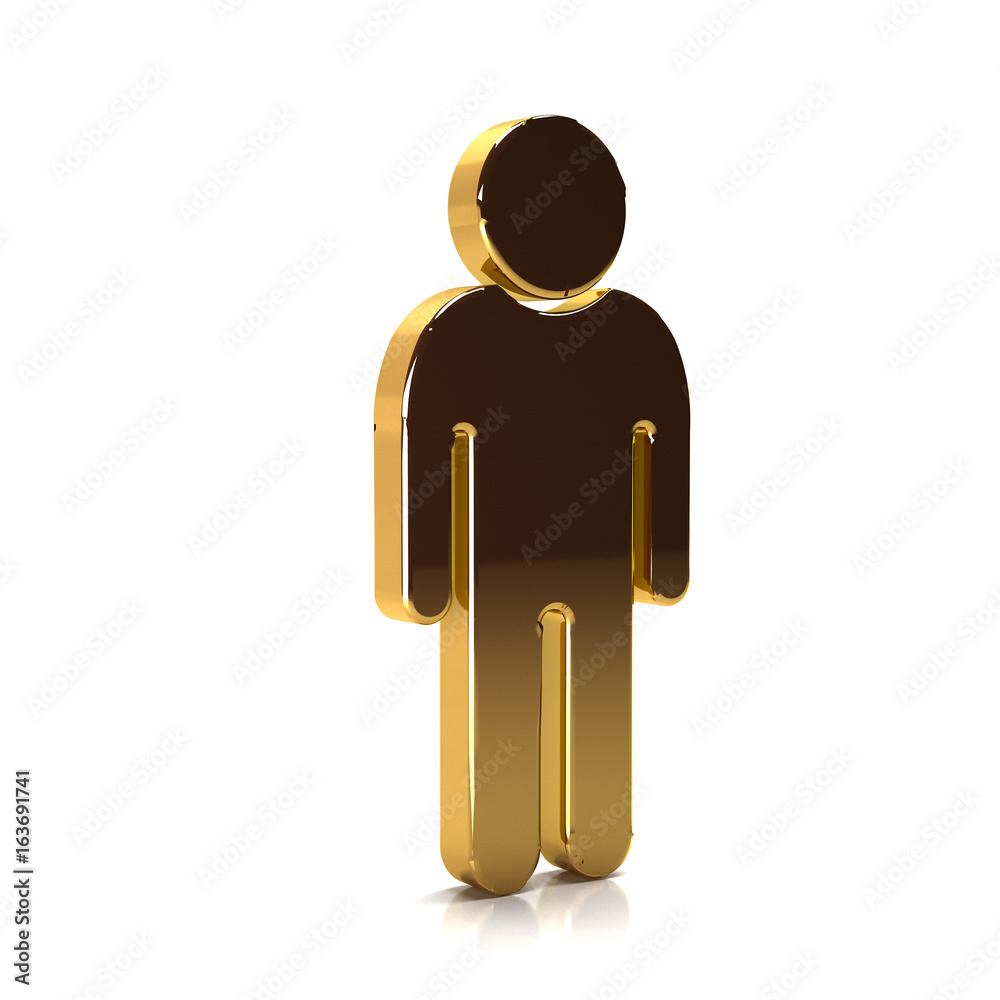 Golden Man of the Year. 3D Rendering Illustration Stock Illustration ...