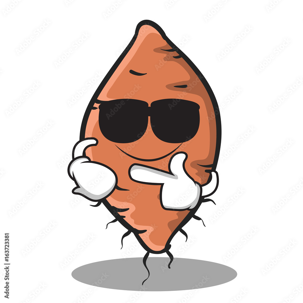 Super cool yam character cartoon style Stock Vector | Adobe Stock