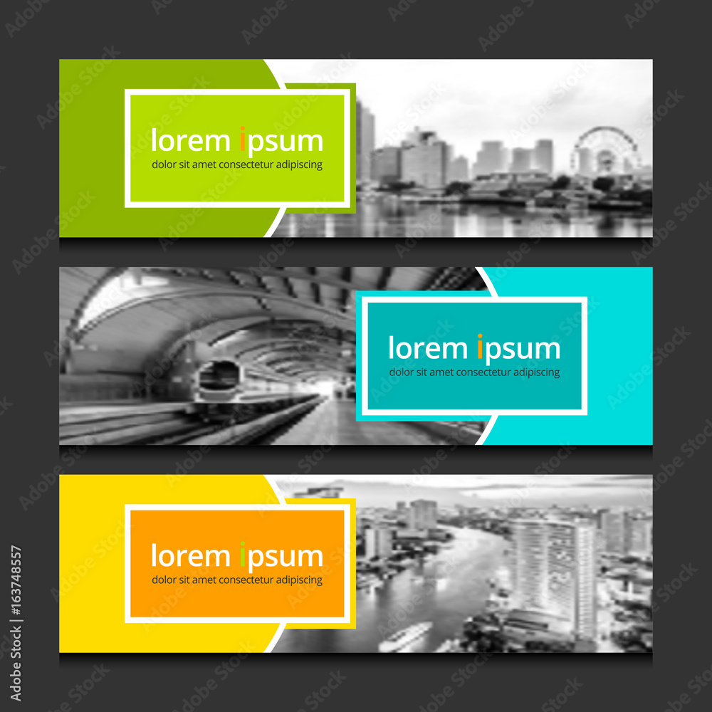Banner design template background vector. Corporate business banners ...