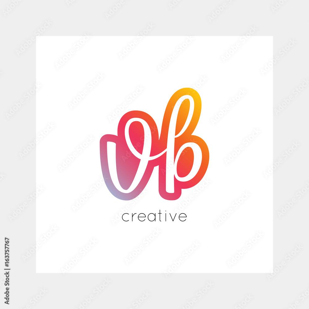 VB logo, vector. Useful as branding, app icon, alphabet combination ...