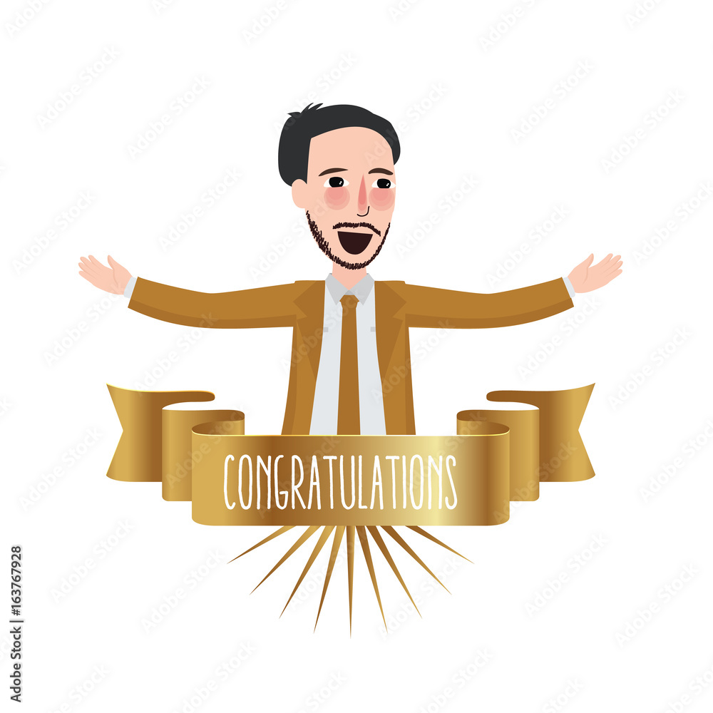 employee of the month congratulations business winner ribbon happy ...