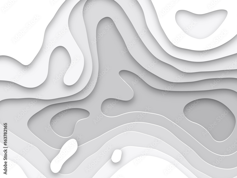 3D papercut layers of paper cut vector art background texture website ...