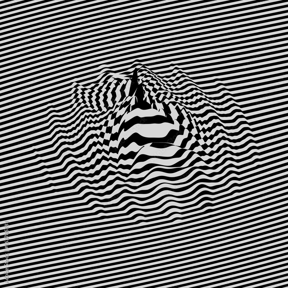 Waveform Background Dynamic Visual Effect Surface Distortion Pattern