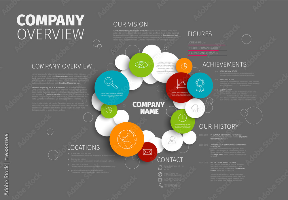 Overlapping Circles Infographic Layout 3 Stock Template | Adobe Stock