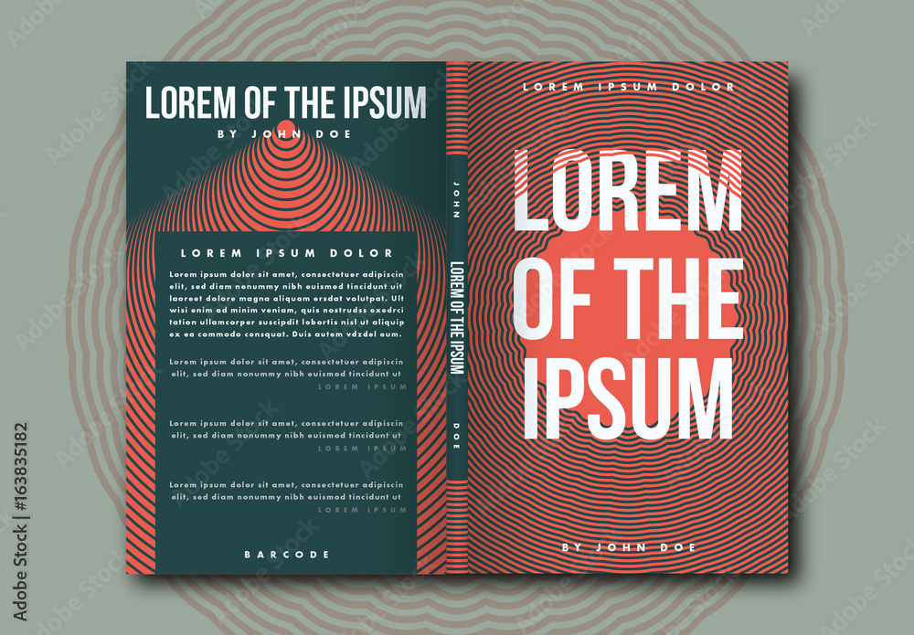 Orange and Gray Book Cover Layout Stock Template | Adobe Stock