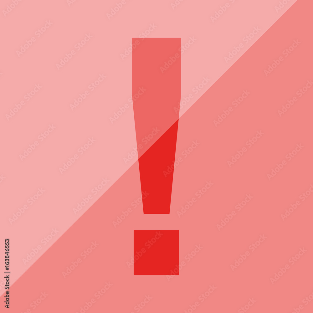 Button Rufzeichen eckig Stock Vector | Adobe Stock