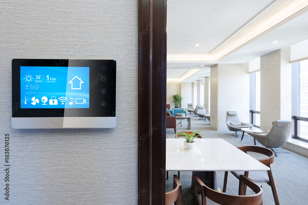 smart screen in modern office Stock Photo | Adobe Stock
