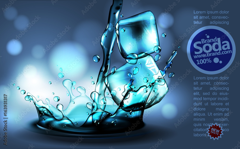 Soda advertising design, high detailed realistic illustration Stock ...