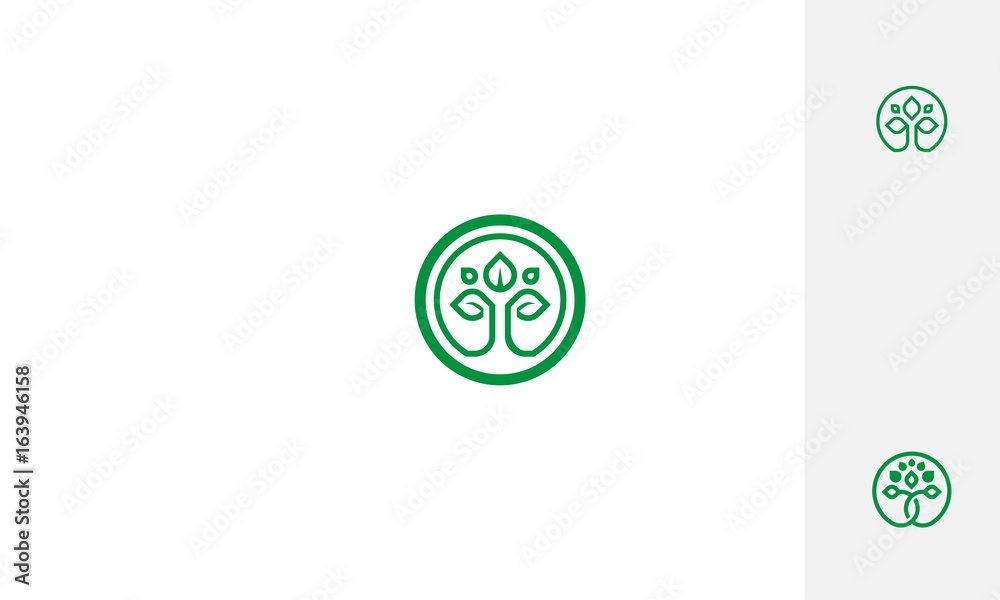 Tree, planting, leaves, grow, symbol icon vector logo Stock Vector ...