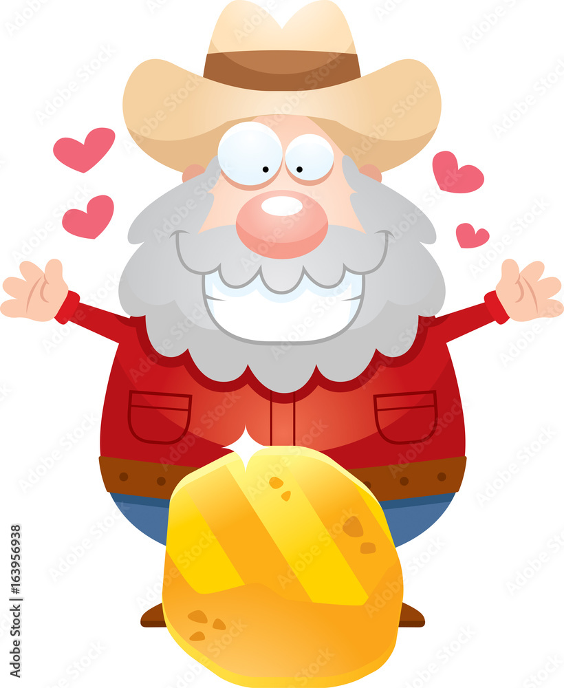 Cartoon Miner Gold Stock Vector | Adobe Stock