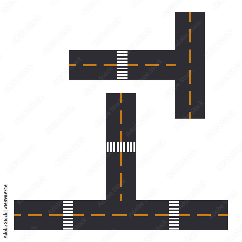 Road elements street transport asphalt line way footpath ring infinity ...