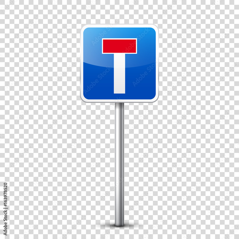 Road blue signs collection isolated on transparent background. Road ...