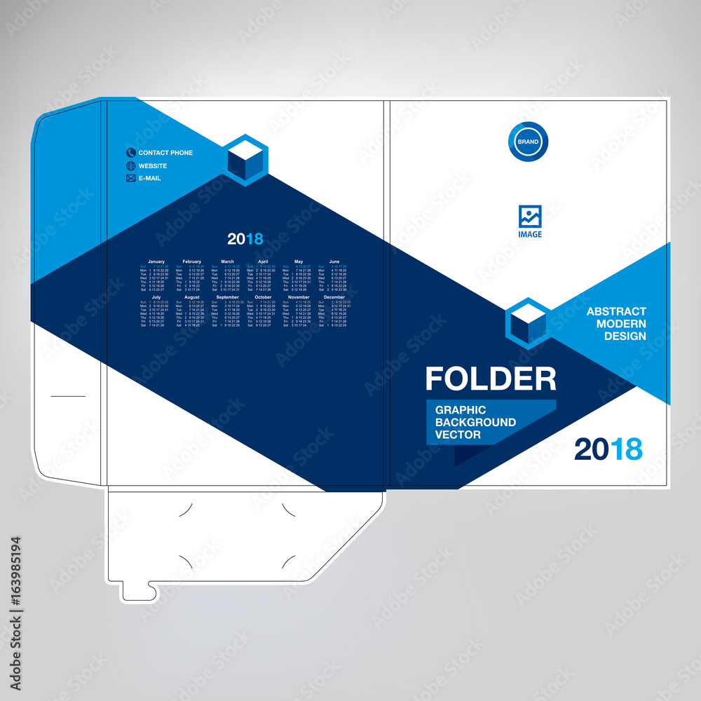 Photo & Art Print Folder for documents design, a template to embed ...