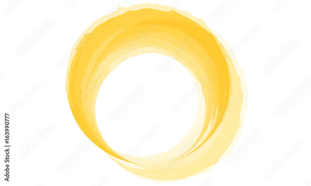 Yellow circle watercolor Stock Vector | Adobe Stock