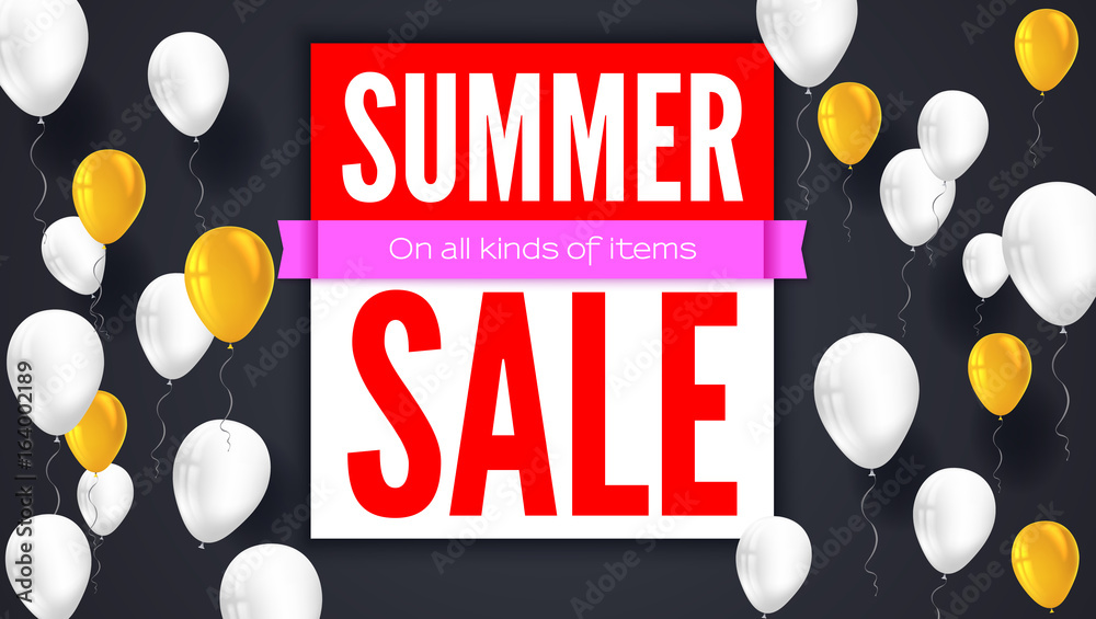 Sale text banner. Ready to print and use in advertising of products ...