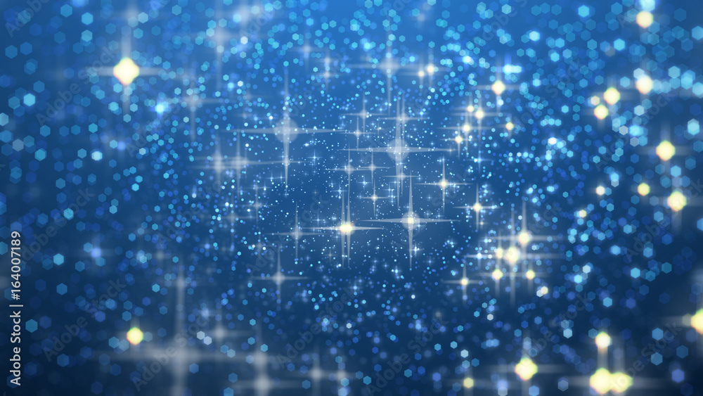 blue star bokeh blur background dust motion graphic, Particle motion background, blue pastel ...