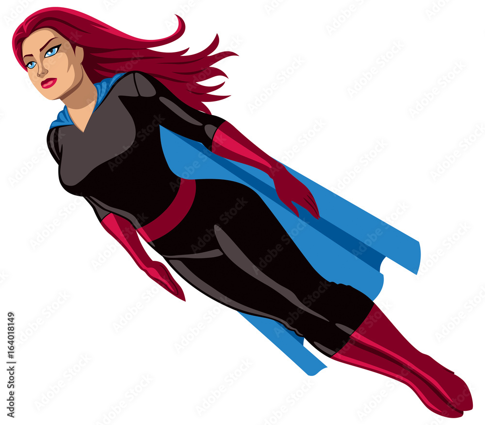 black superwoman flying