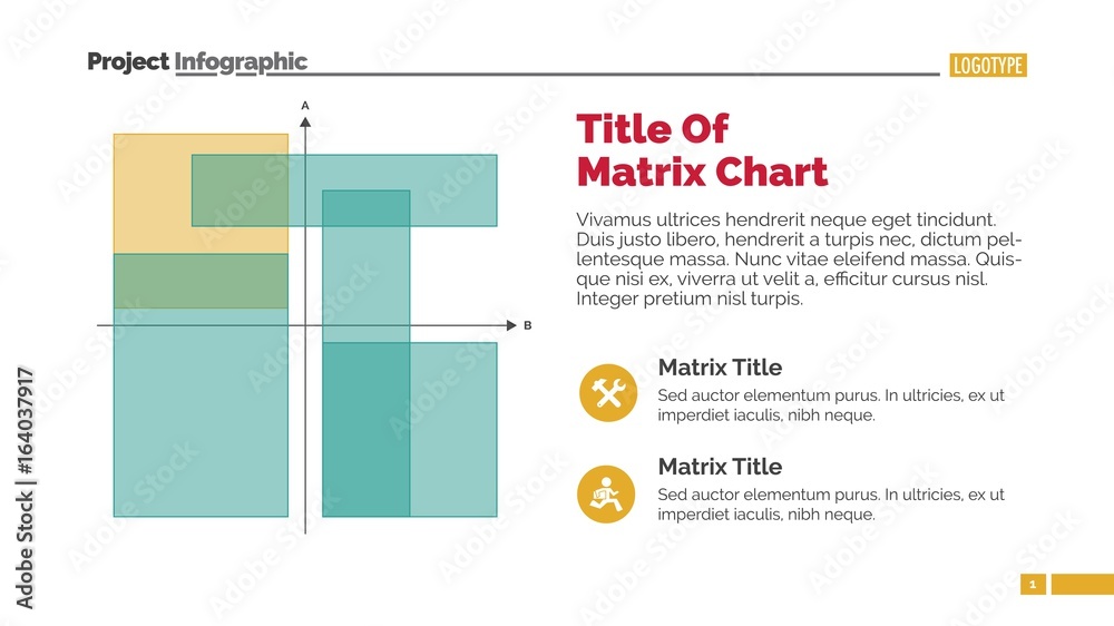 Matrix Chart Presentation Slide Template Stock Vector | Adobe Stock