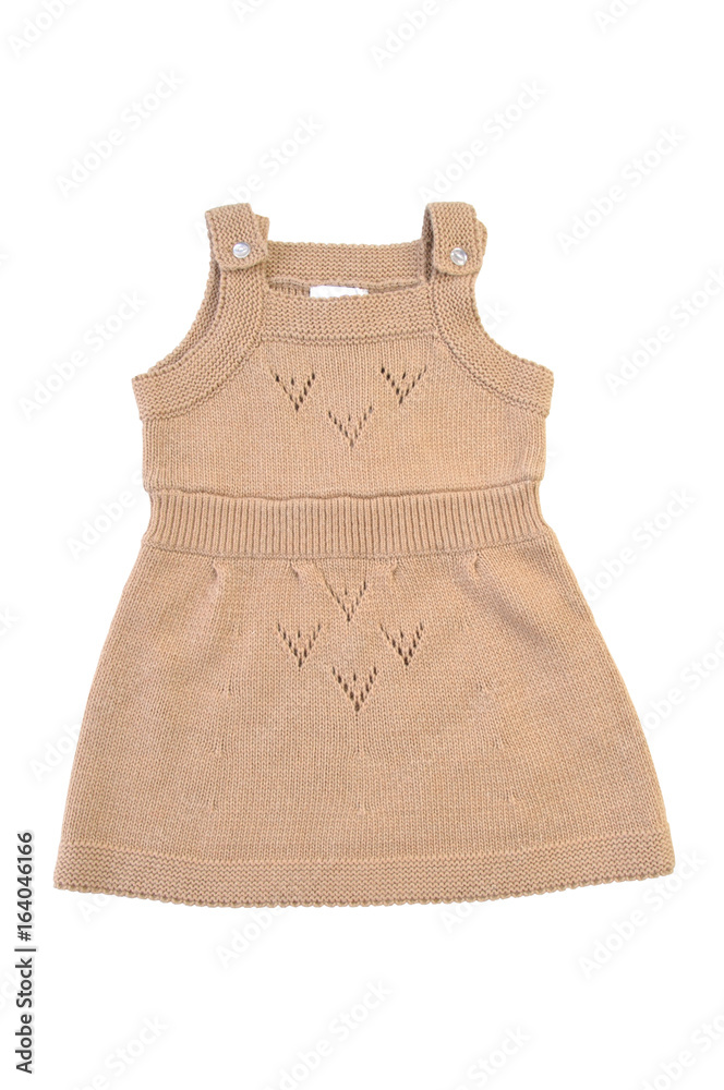 Fashion female child's (baby) dress isolated on white background Stock ...