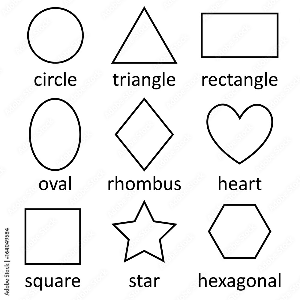 Doodles vector flat design, Set of geometric shapes Stock Vector ...