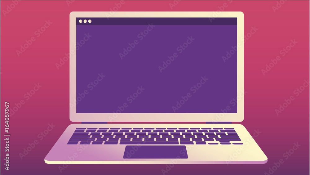 Digital Vector Modern computer screen mockup. Background for animation ...