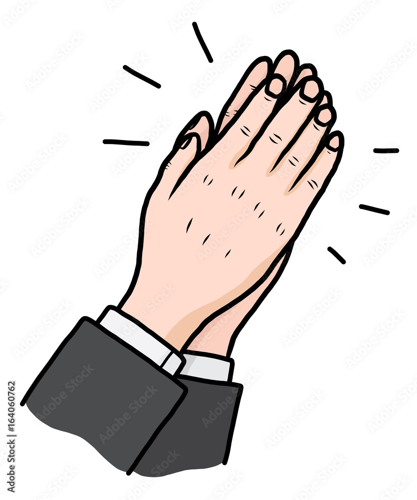 clap / cartoon vector and illustration, hand drawn style, isolated on ...