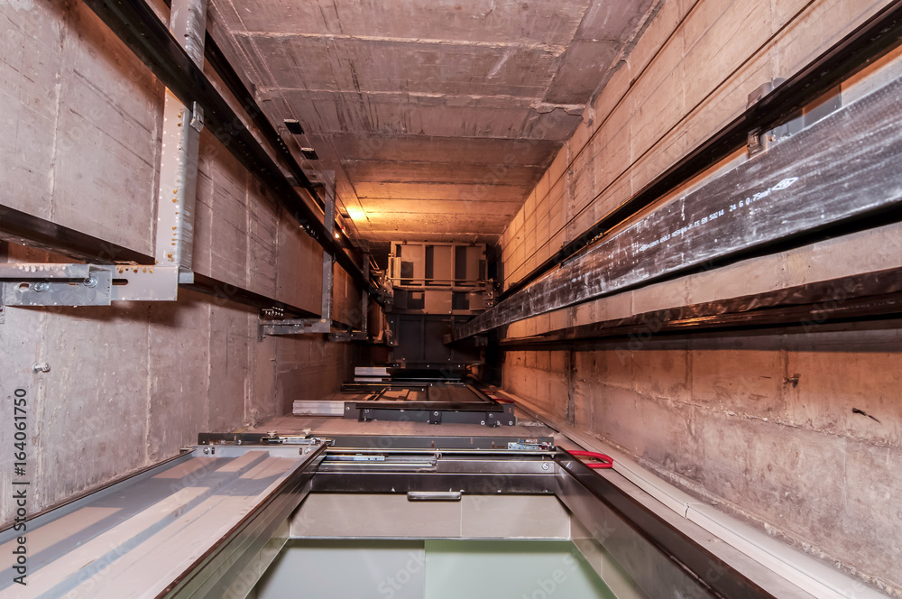 Elevator shaft and corridor in a building Stock Photo | Adobe Stock