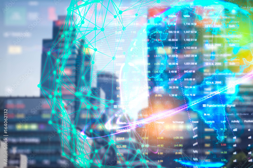 International business Stock finacial concept with business growth and ...