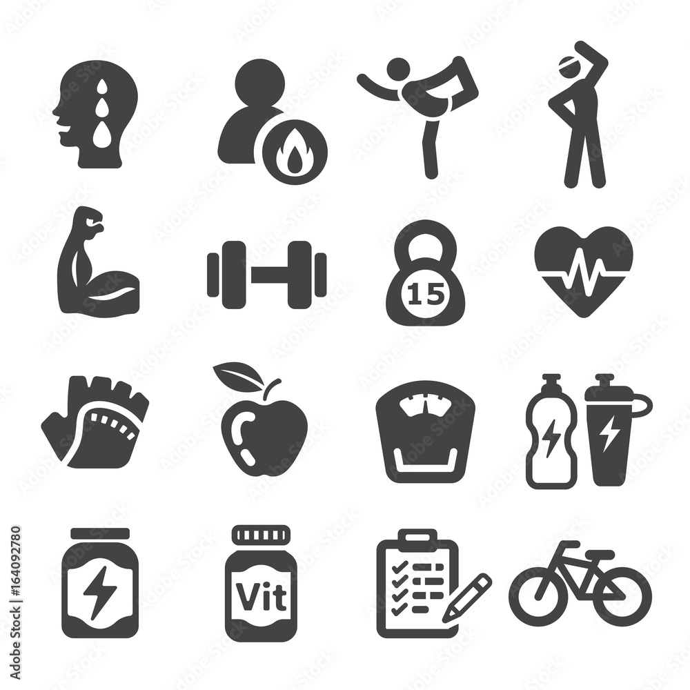 workout icon Stock Vector | Adobe Stock