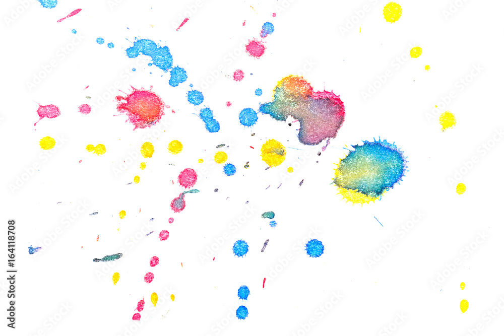 Abstract red yellow blue ink splash Stock 일러스트레이션 | Adobe Stock